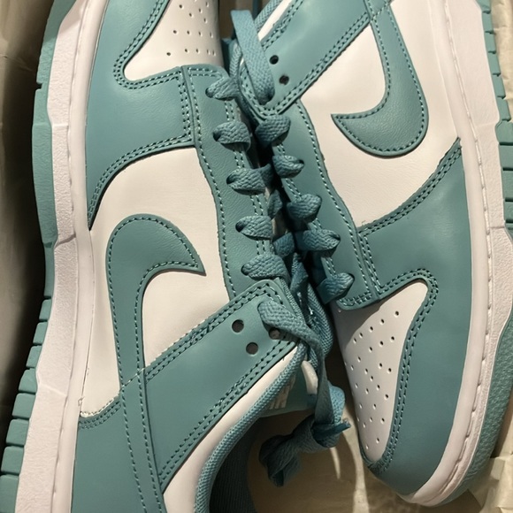 Nike | Shoes | Nike Dunk Low Teal And White Sneakers | Poshmark